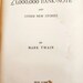 1893 the 1 Million Pound Bank Note Mark Twain First Edition HC ...