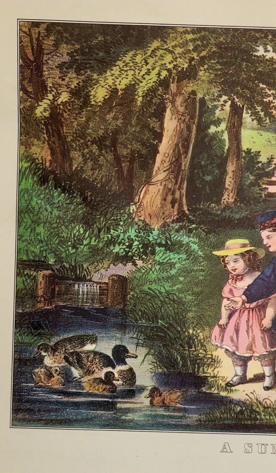 Vintage 1957 Currier & Ives Lithograph A Summer Ramble Calendar May - Etsy