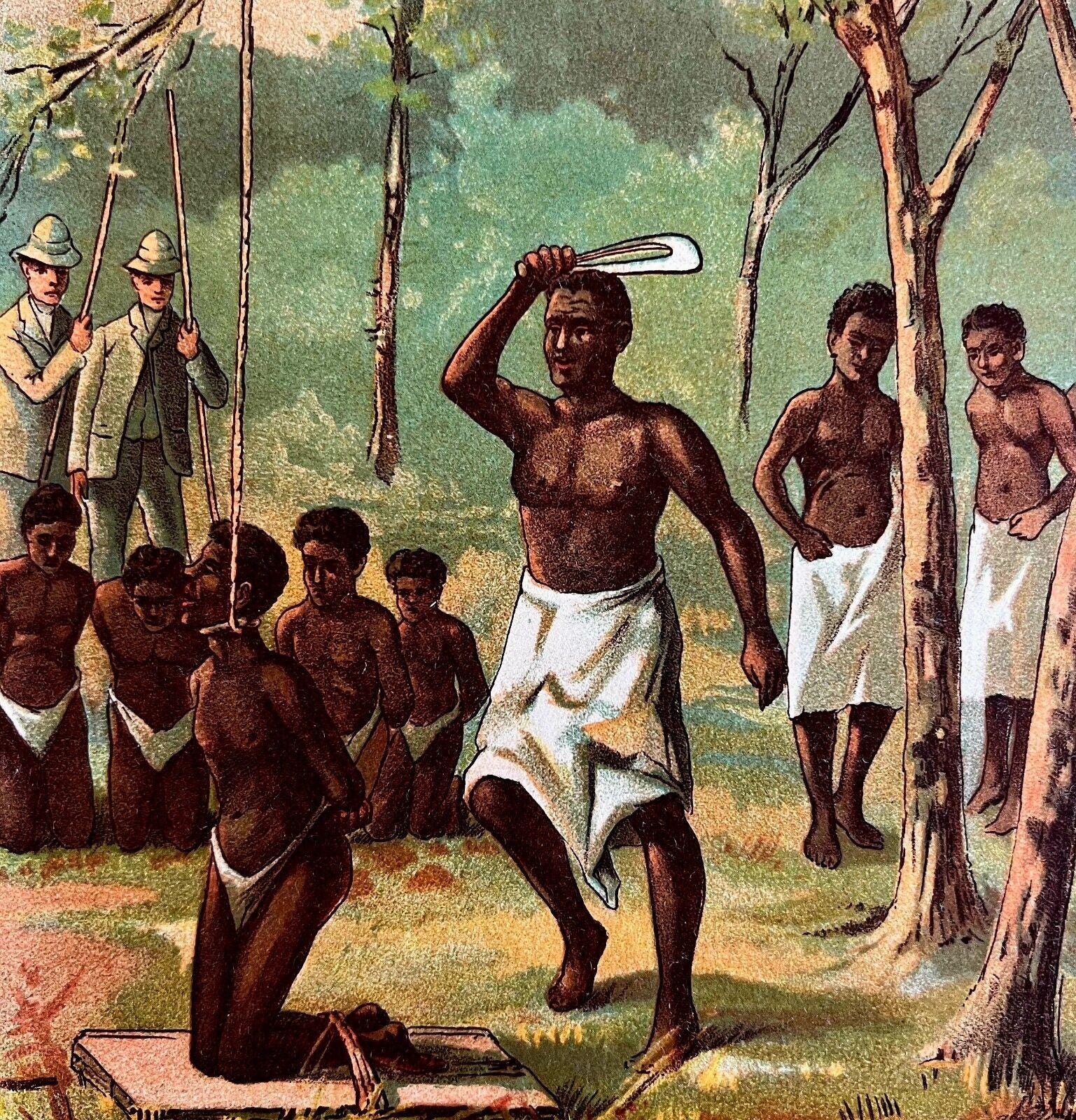 African Congo Tribe Slavery 1890 Lithograph Victorian Stanley in Africa DWAA2A - Etsy