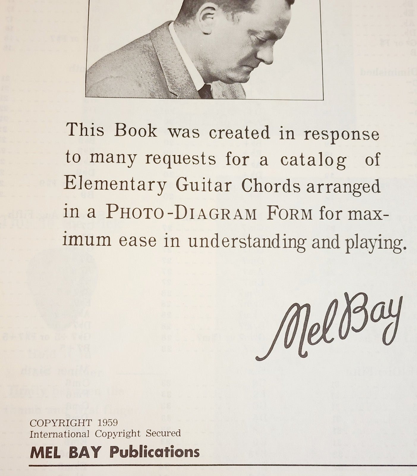 1959 Mel Bay Guitar Chords 1st Edition Original Antique Music ...