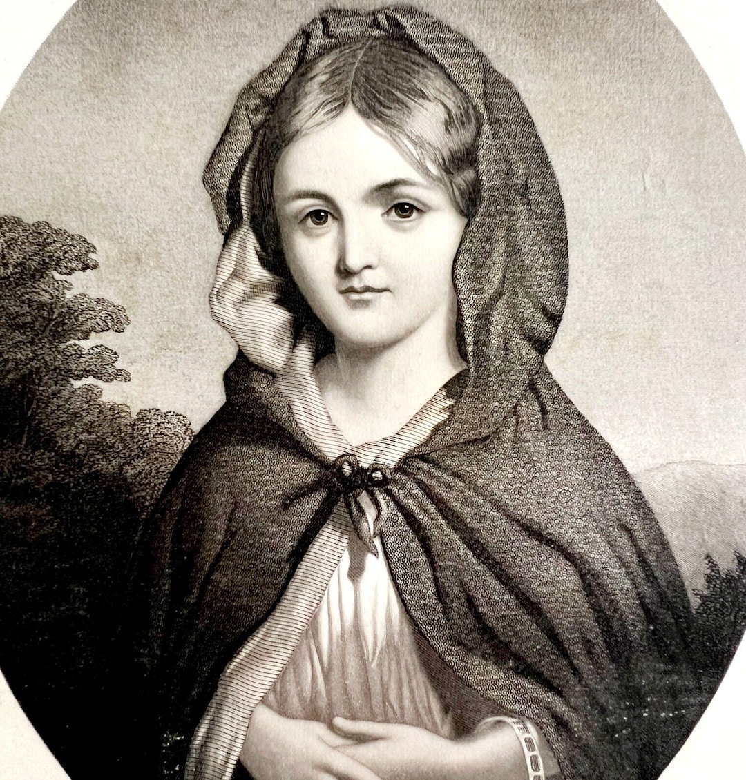 Little Red Riding Hood Steel Engraving 1859 Victorian Fairy Tale Art ...