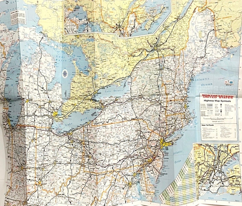 1976 Vintage Bicentennial Commemorative Road Map Citgo Oil Gas New ...