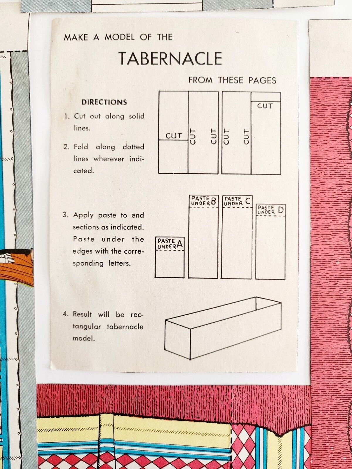 1940-50 Home Model Tabernacle Kit Craft Patterns Print Full Color ...