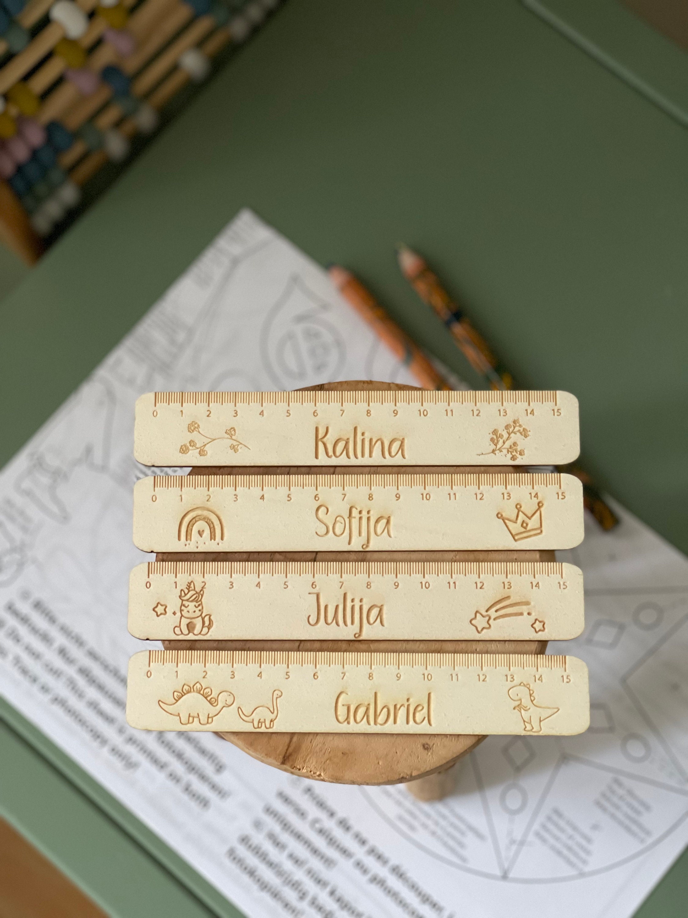 Wooden Ruler Engraved Personalized Personalized Ruler With - Etsy UK