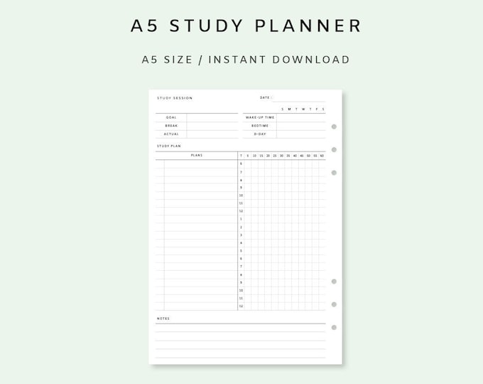 College Student Planner Printable, Study Planner, Academic Planner ...