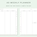 Weekly Planner Printable Vertical Week on Two Pages | Etsy