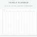 Yearly Planner Printable A4 & US Letter Size Yearly Overview - Etsy
