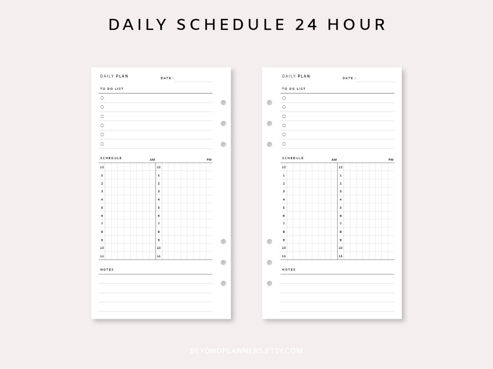 Daily Planner Printable Pdf Undated Daily Planner Printable Daily ...