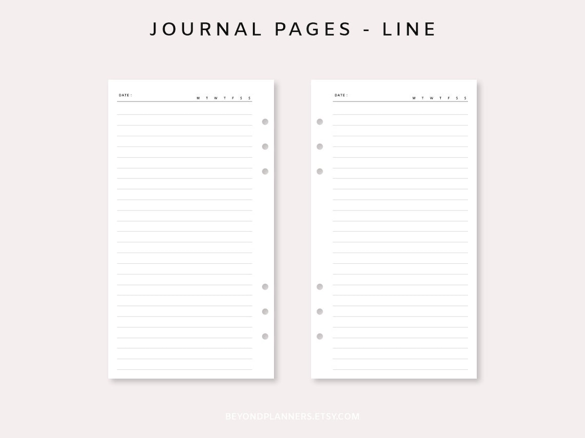 Printable Diary Pages Printable Daily Journal Daily Notes - Etsy