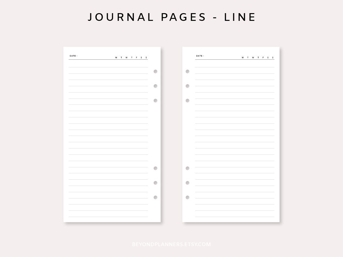 Printable Diary Pages - Printable Daily Journal | Daily Notes Template ...