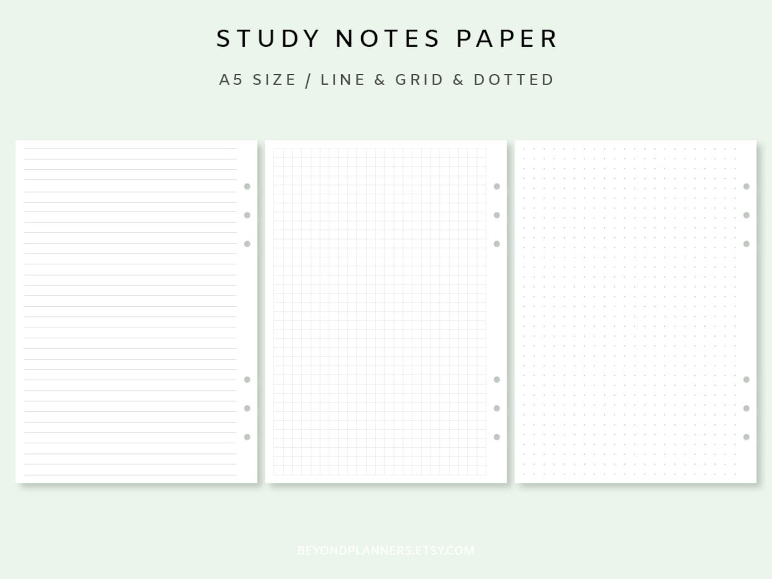 Study Notes Template - Notes Printable Paper | Printable Notes Page ...