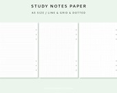 Study Notes Template Notes Printable Paper Printable Notes - Etsy