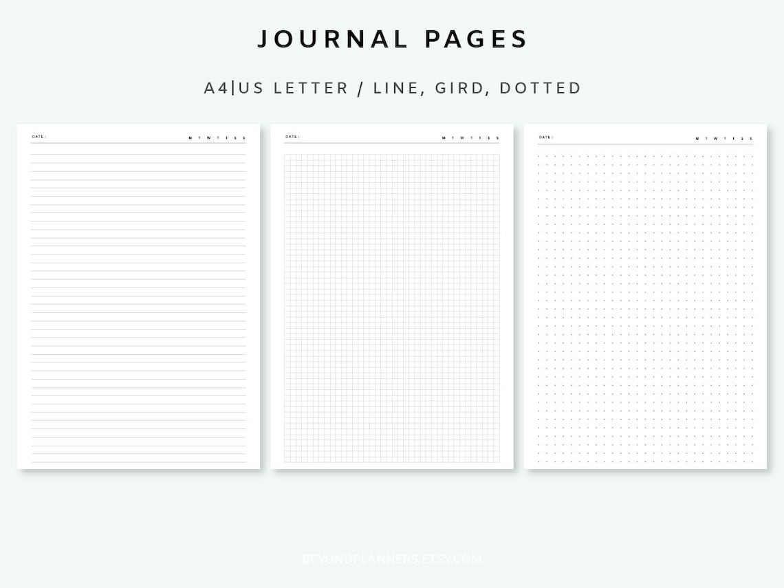 Printable Diary Pages Printable Daily Journal Daily Notes - Etsy