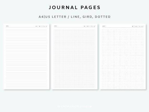 Printable Diary Pages Printable Daily Journal Daily Notes - Etsy
