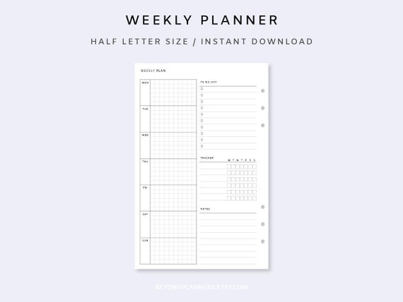 Weekly Planner Printable to Do List Week on One Page - Etsy