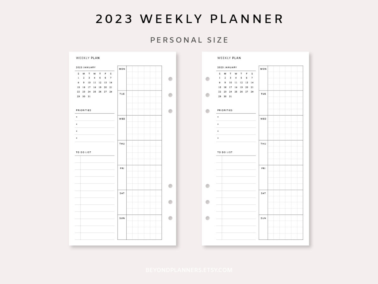 Weekly Planner Printable Weekly Printable Calendar Week On Etsy