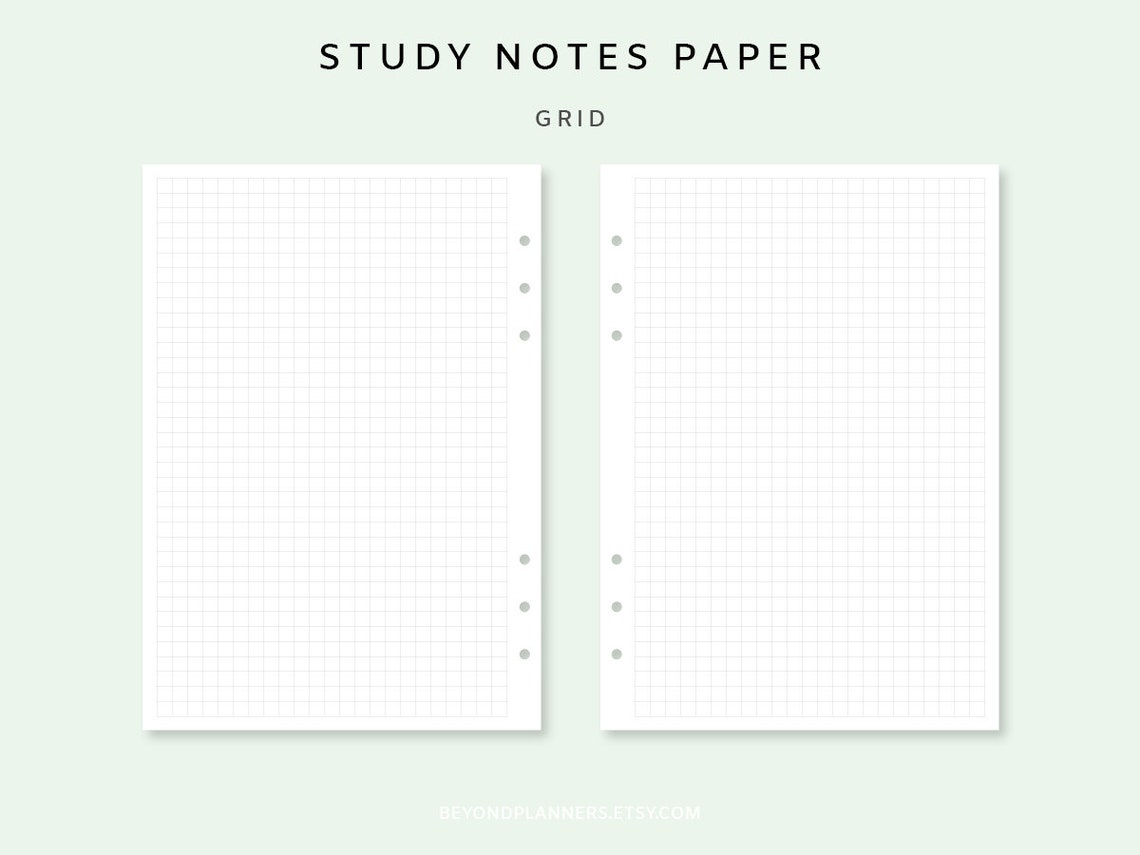 Study Notes Template Notes Printable Paper Printable Notes Page A5 ...
