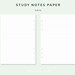 Study Notes Template Notes Printable Paper Printable Notes Page A5 ...