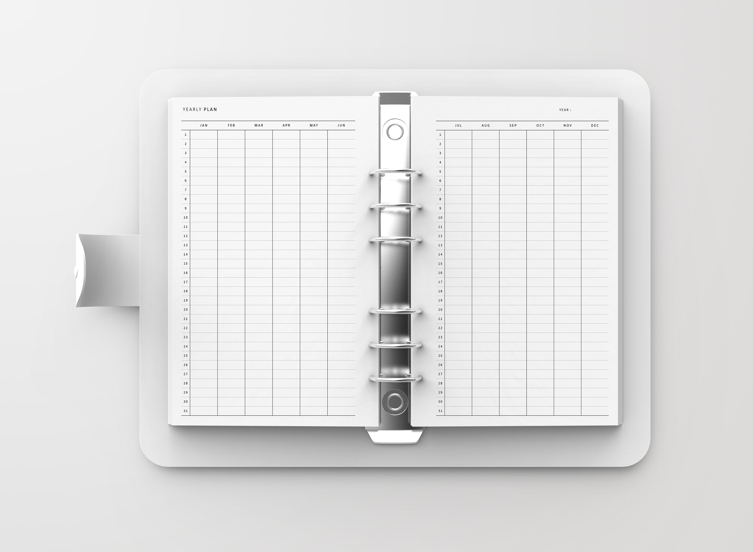 Yearly Planner Printable Yearly Overview Inserts A5, Year at a Glance ...