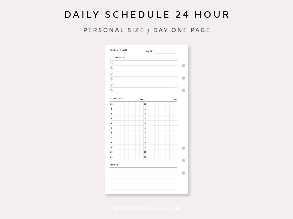 Daily Planner Printable Pdf Undated Daily Planner Printable Daily ...