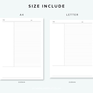 Cornell Notes Template Printable - A4,letter Size | Cornell Notes ...