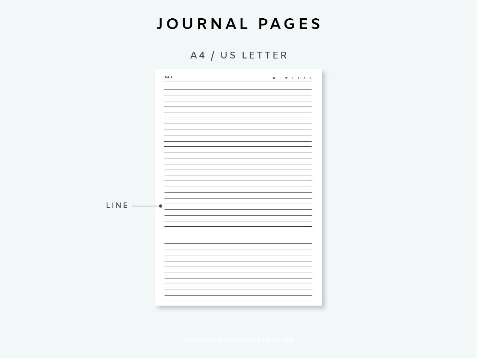 Printable Diary Pages - Printable Daily Journal | Daily Notes Template ...