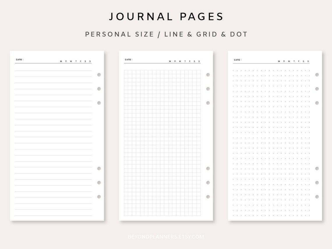 Printable Diary Pages Printable Daily Journal Daily Notes - Etsy