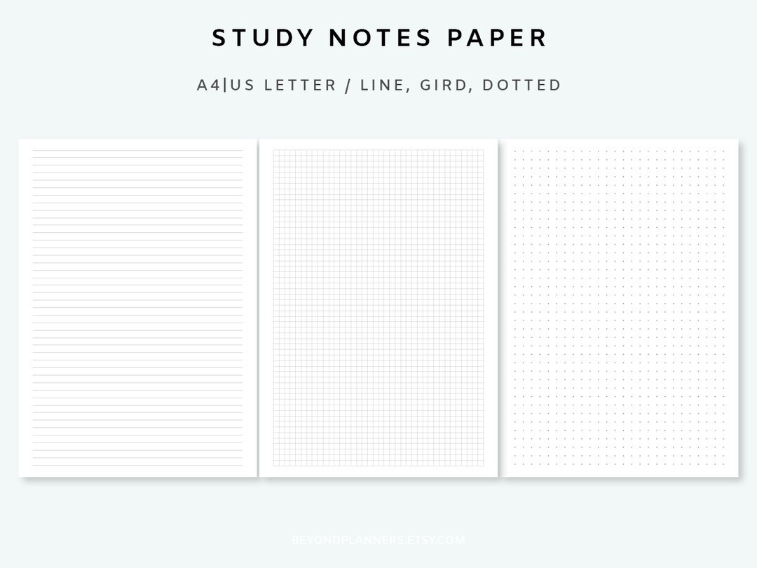 Study Notes Template - Notes Printable Paper | Printable Notes Page ...