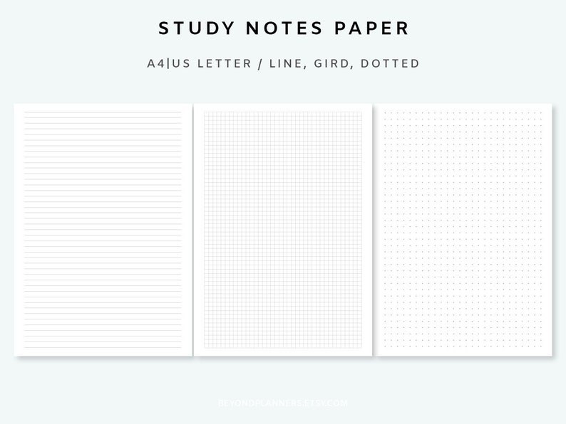 Study Notes Template Notes Printable Paper Printable Notes Page A4 ...