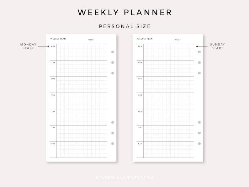 Weekly Planner Printable - Undated Weekly Planner PDF | Weekly ...