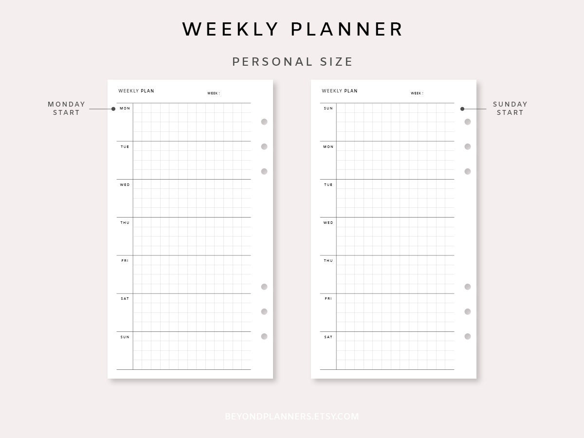 Weekly Planner Printable - Undated Weekly Planner PDF | Weekly ...