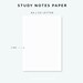 Study Notes Template Notes Printable Paper Printable Notes - Etsy
