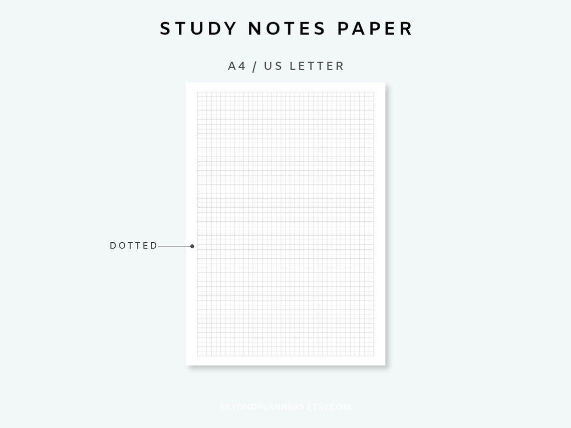 Study Notes Template Notes Printable Paper Printable Notes Page A4 ...
