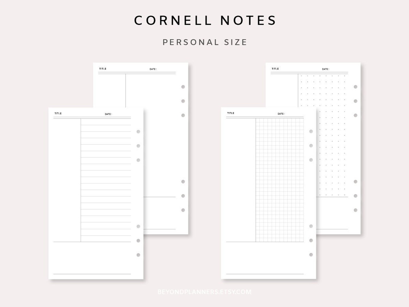 Cornell Notes - Cornell Notes Printable | Note Template | Student Note ...