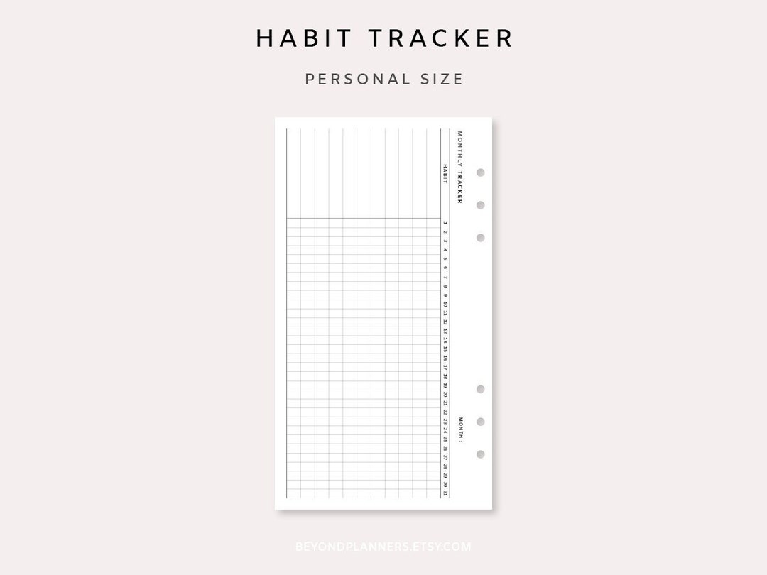 Monthly Habit Tracker Printable - Monthly Goal Tracker, Habit Tracker ...