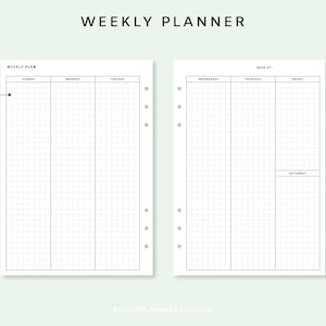 Weekly Planner Printable 2 Page - Week on Two Pages | Weekly Planner ...