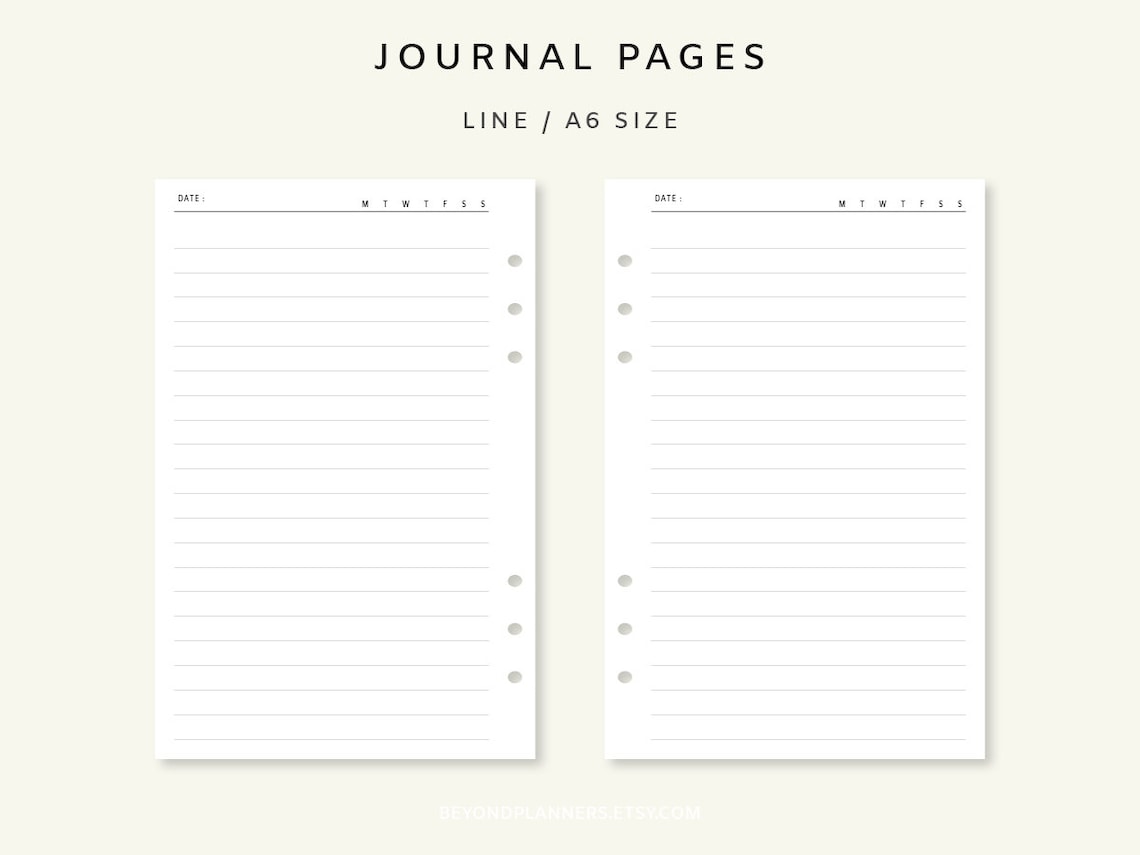 Printable Diary Pages Printable Daily Journal Daily Notes - Etsy