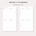 Weekly Planner Printable Vertical - Week on Two Pages | Weekly Planner ...