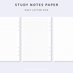 Study Notes Template - Study Notes Paper | Line, Grid, Dotted Pages ...