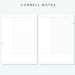 Cornell Notes Template Printable - A4,letter Size | Cornell Notes ...