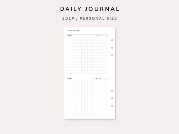 Daily Planner Printable Undated Daily Journal Pages Day - Etsy