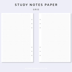 Study Notes Template - Study Notes Paper | Line, Grid, Dotted Pages ...