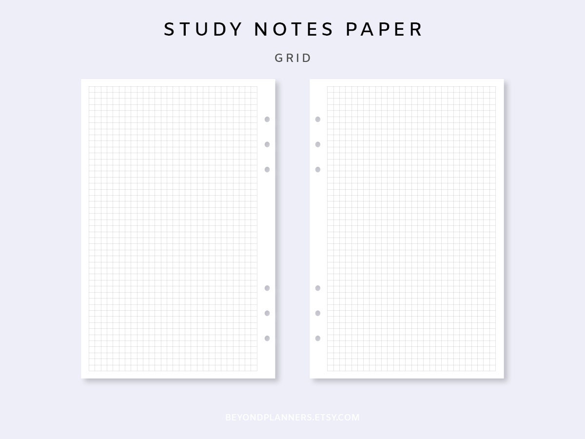 Study Notes Template Study Notes Paper Line, Grid, Dotted Pages Notes ...