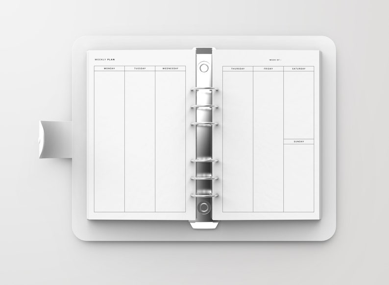 Weekly Planner Printable Vertical - Week on Two Pages | Vertical Weekly ...