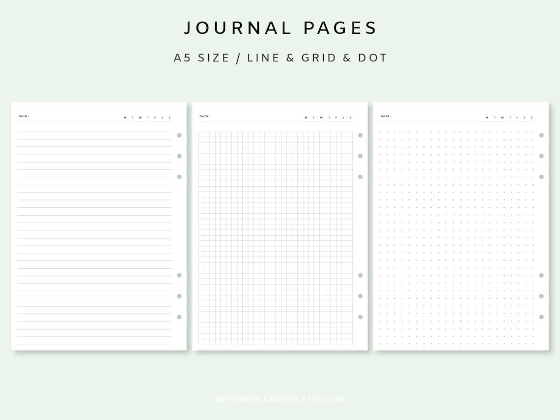 Printable Diary Pages - Printable Daily Journal | Daily Notes Template ...