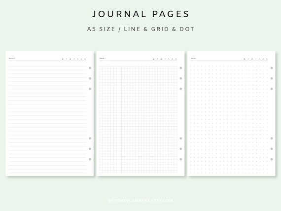 Printable Diary Pages Printable Daily Journal Daily Notes | Etsy