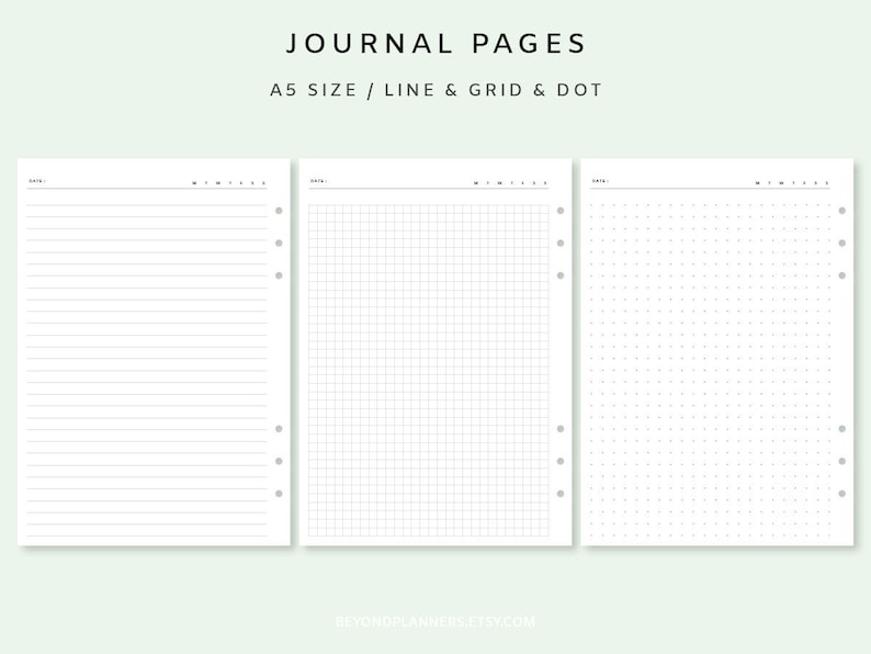 Printable Diary Pages Printable Daily Journal Daily Notes - Etsy Canada