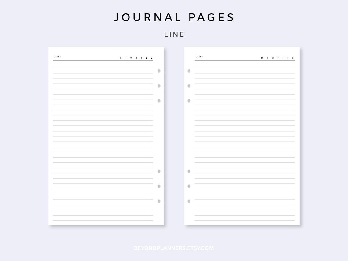 Diary Printable Pages Journal Printable Pages Diary Pages Template ...