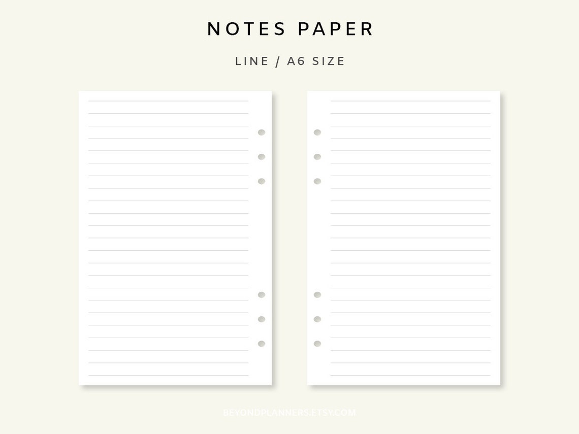 Study Notes Template Notes Printable Paper Printable Notes Page A6 ...