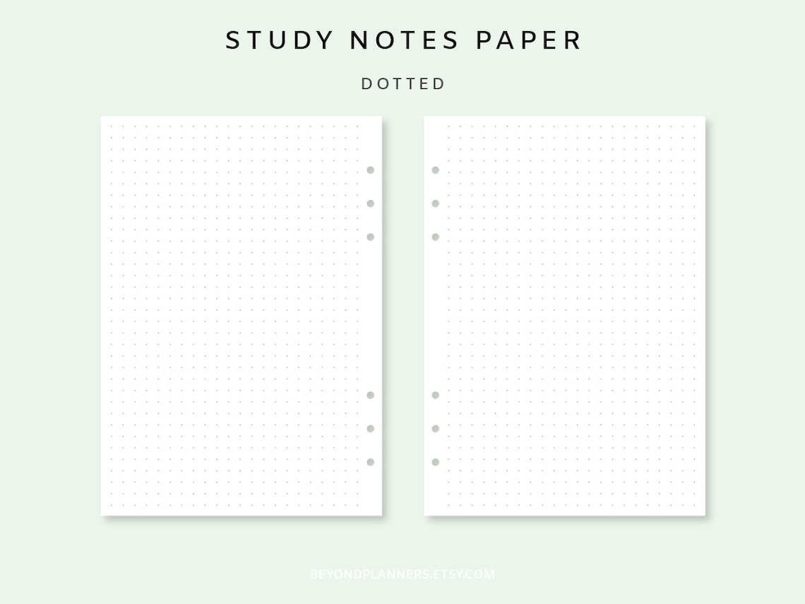 Study Notes Template Notes Printable Paper Printable Notes Page A5 ...